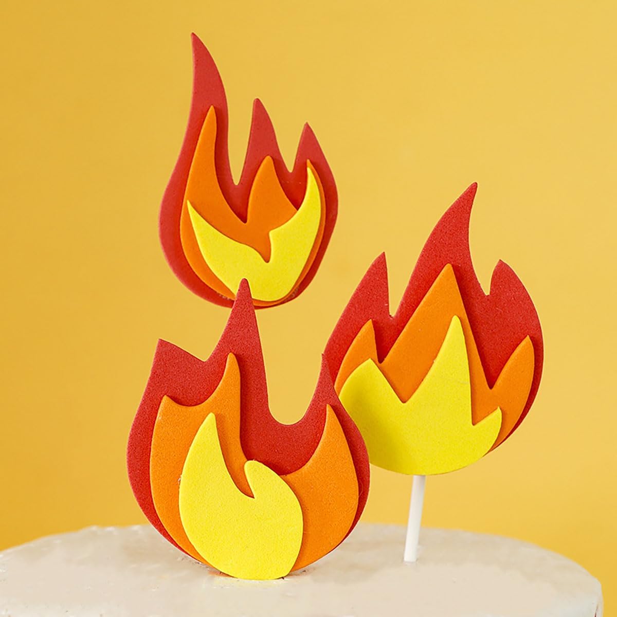 Amazon.com: Fire Truck Cake Topper,Fire Cake Pick Fire Flame Cake ...