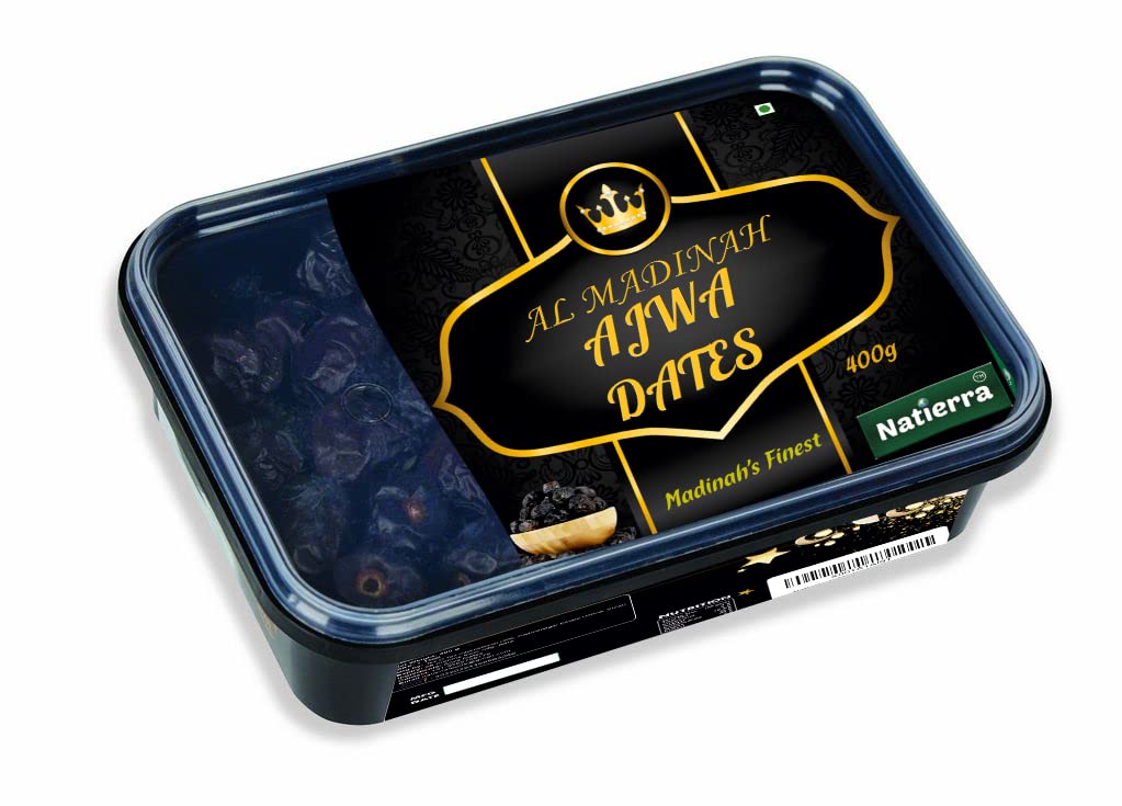 Buy NATIERRA al madinah Ajwa Dates 400 g | Ajwa Khajoor | Khajoor ...