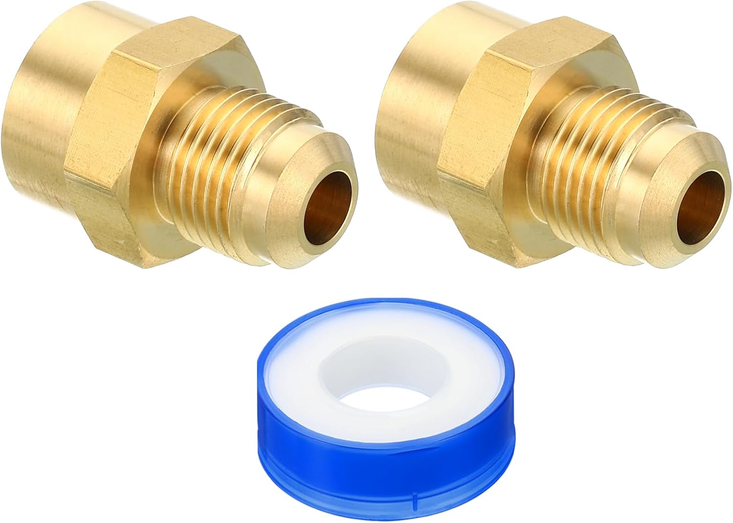 Amazon.com: PATIKIL Brass Flare Tube Fitting, 2pcs Union Coupling Gas ...