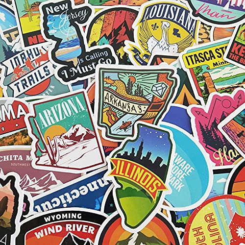 US State Stickers (50 pcs) Waterproof RV Stickers - Cute RV Decal ...