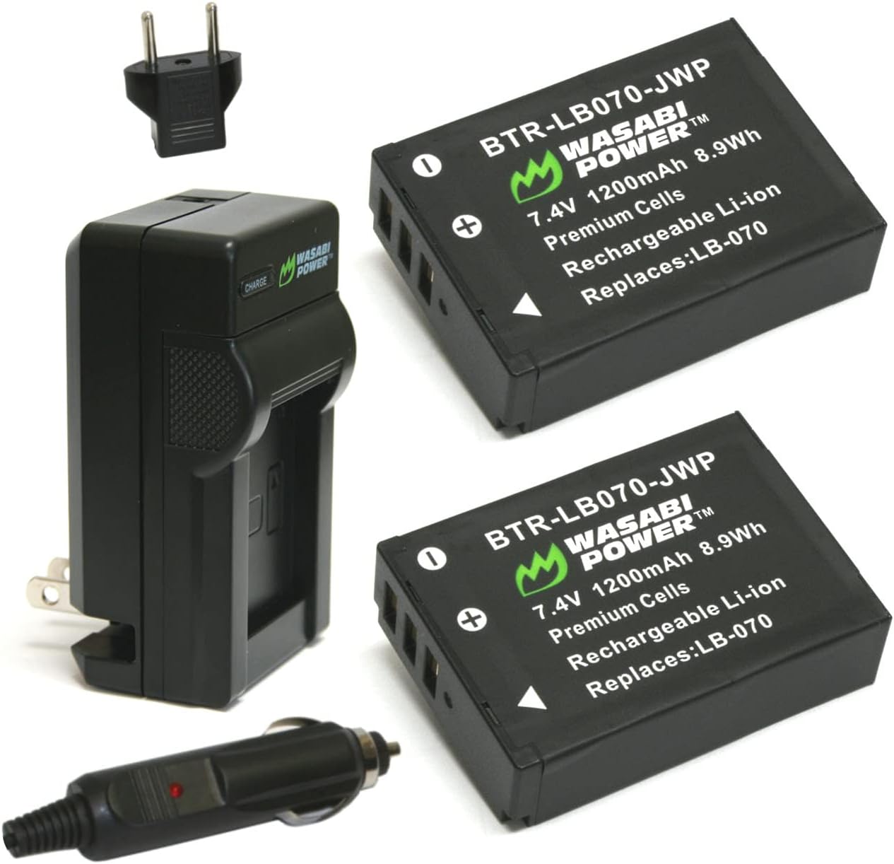 Amazon.com : Wasabi Power Battery (2-Pack) and Charger for Kodak KLIC ...