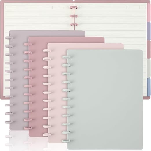 Amazon.com : Glenmal 4 Sets Discbound Notebook, 8.5" x 11" Customizable ...