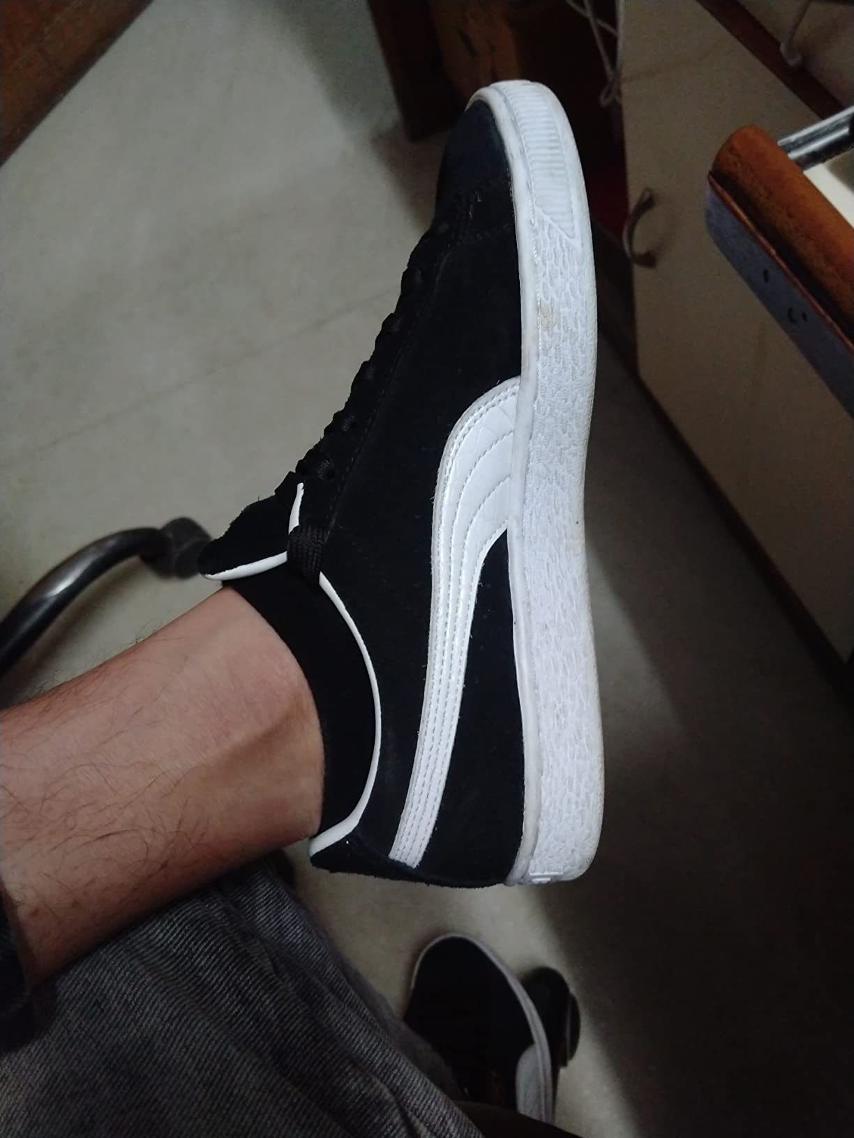 Buy Puma Unisex-Adult Suede Croc Puma White-Puma Black Sneaker - 3 UK ...