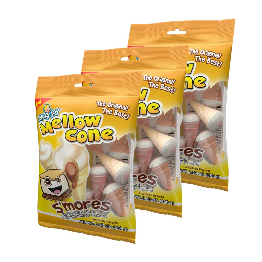 Snapklik.com : Ricky Joy Mellow Cone Jelly Filled Marshmallow Cones, 3. ...