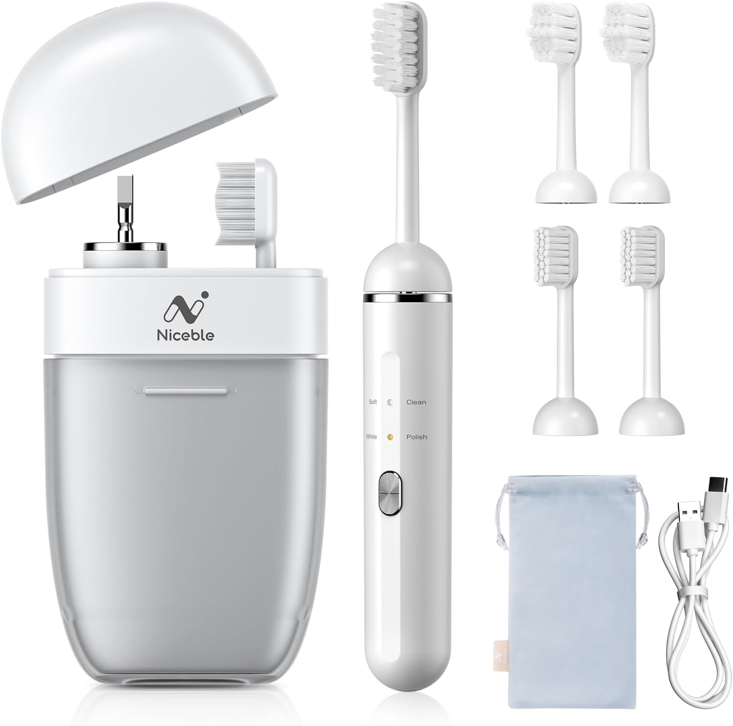 Amazon.com: Pursonic Portable Sonic Toothbrush Battery Operated ...