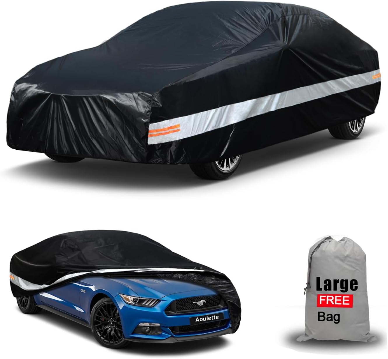 Amazon.com: Aoulette Car Cover Waterproof All Weather for Automobiles ...