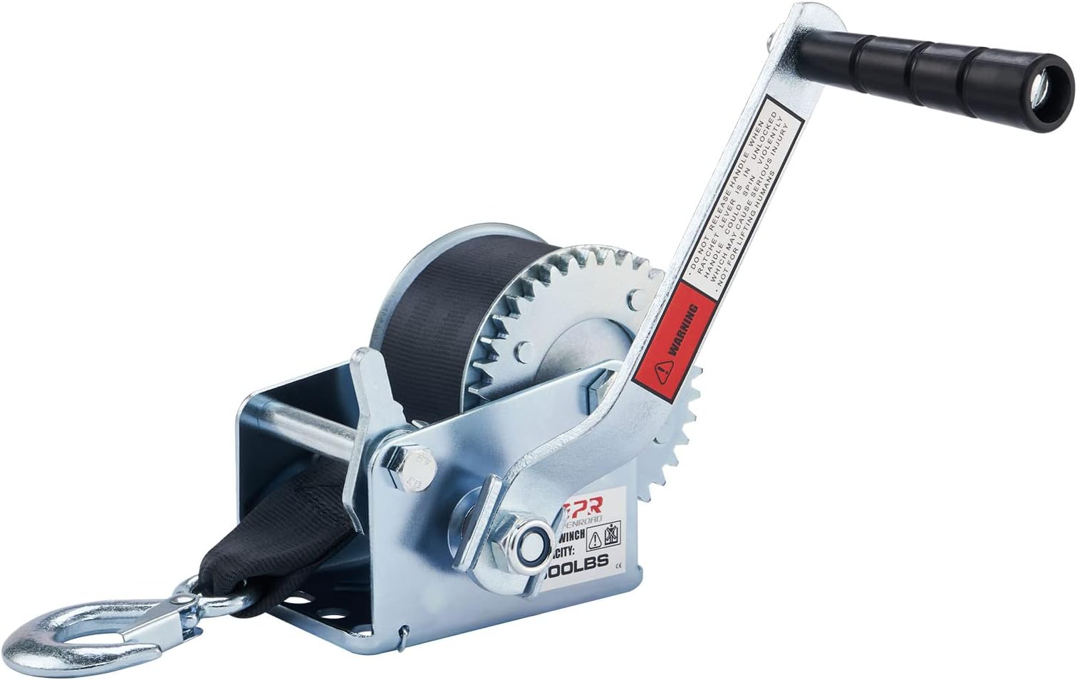 Amazon.com: 600LB Boat Trailer Winch with Red Nylon Strap，Heavy Duty ...