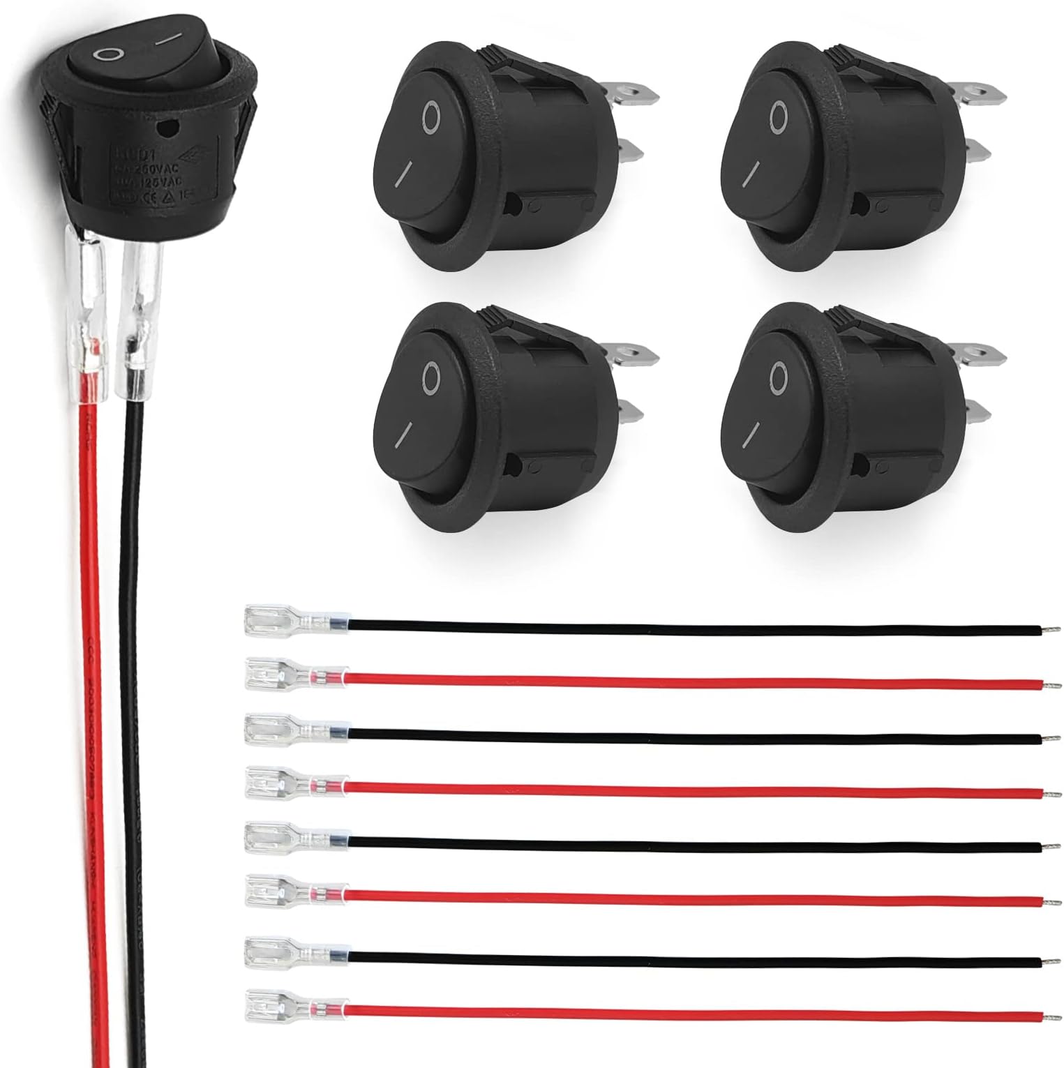 Amazon.com: 5 pcs Round Environmental Protection Boat Rocker Switch On ...
