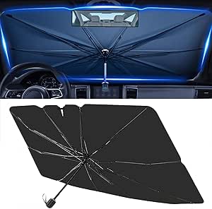 Amazon.com: EOHMAK Car Windshield Sun Shade Umbrella Foldable Sunshade ...