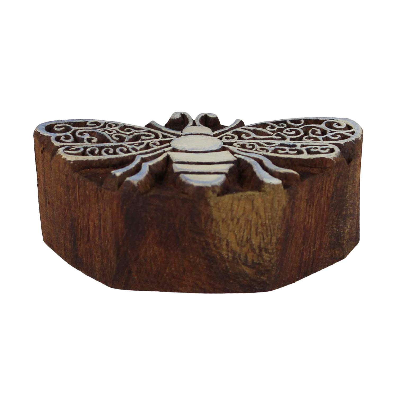 Snapklik.com : Batik Print Block Art Bumblebee Wooden Printing Block ...