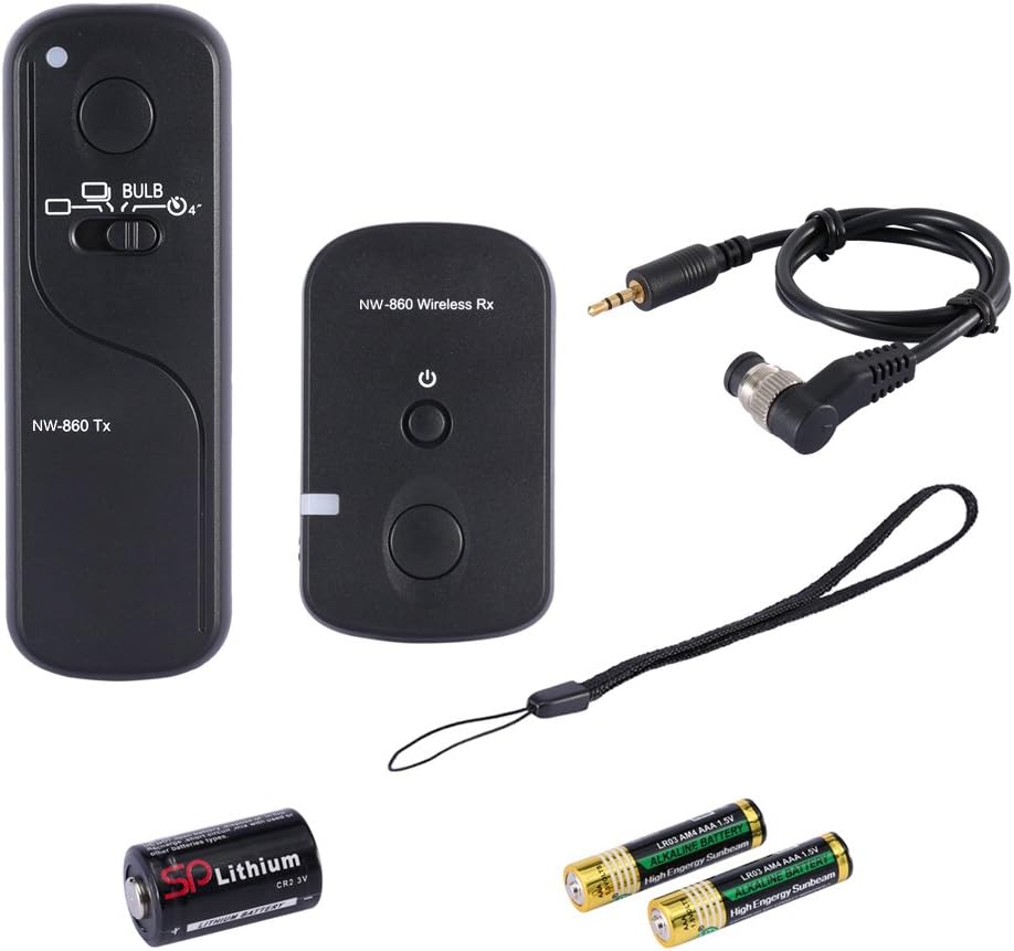 Neewer DSLR Camera Shutter Release 320ft/100m Wireless Remote Control 2 ...