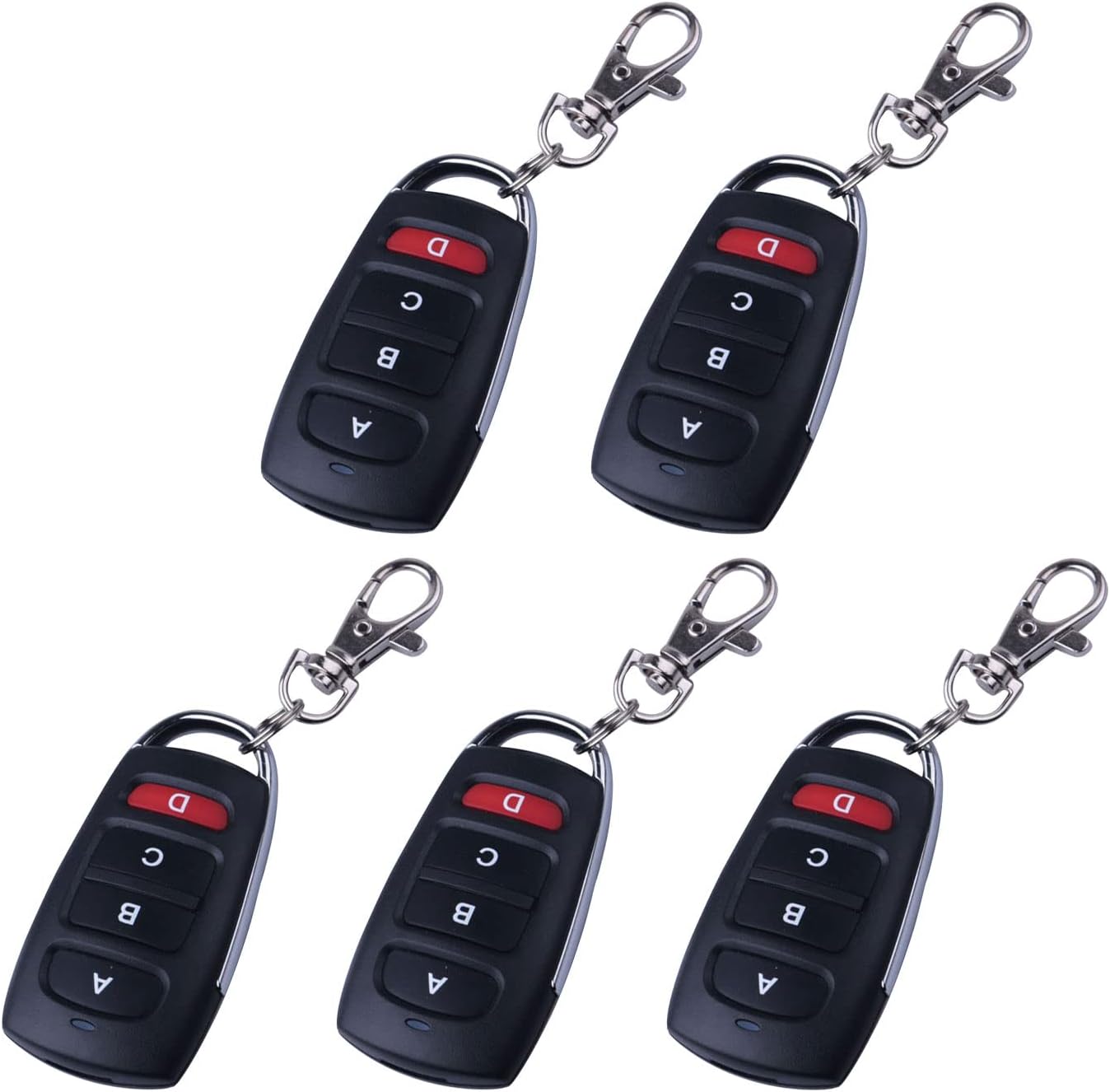4Pcs Garage Door Opener Remote for 433.92MHz, HCS301 Rolling Code Chip ...