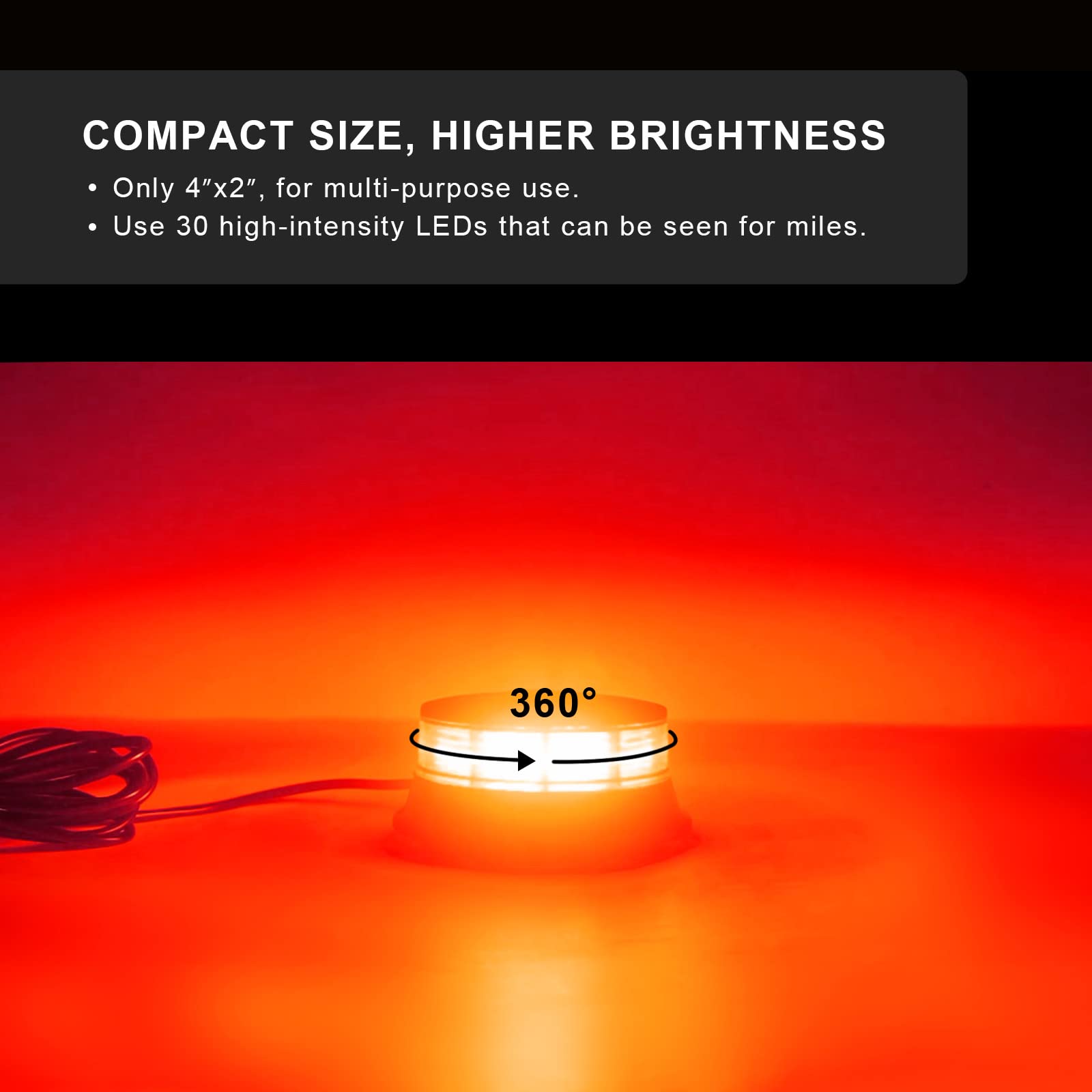 Snapklik.com : Red Beacon Light 42Inch, 7 Flashing Modes Safety Warning ...