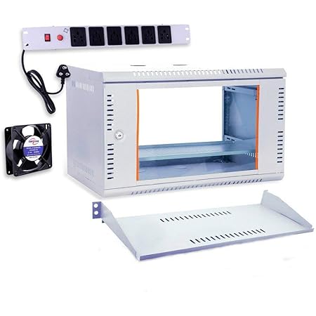 Buy Server Rack 6U Combo Wall Rack Mount with 6 Power Socket & Cable ...