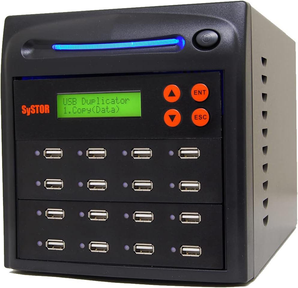 Amazon.com: Systor 1 to 15 USB Duplicator & Sanitizer 2GB/Min ...