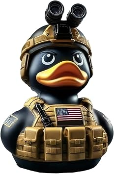 Amazon.com: Armed Army Duck, Duck Honoring Veterans, Military Soldier ...