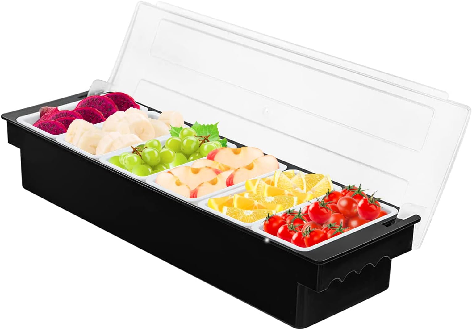 Amazon.com: Ice Cooled Condiment Serving Container Chilled Garnish Tray ...