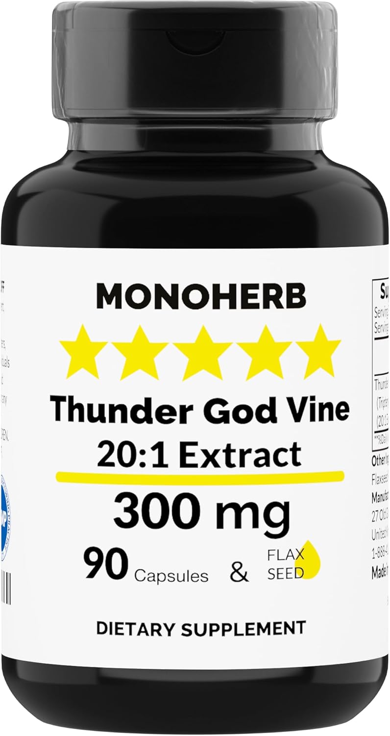 Amazon.com: MONOHERB Thunder God Vine 300mg - 20:1 Root Extract - 90 ...