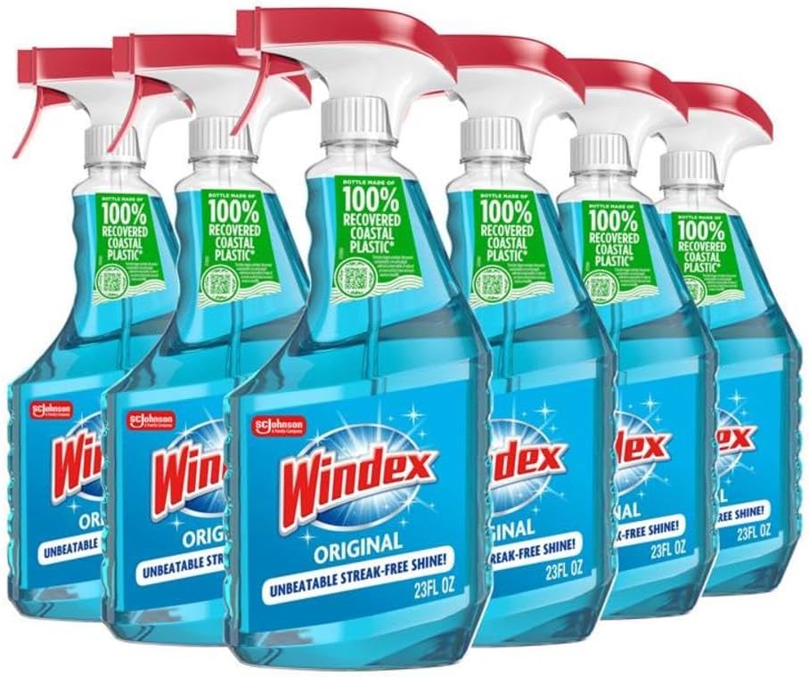 Amazon.com: Windex Glass and Window Cleaner Spray Bottle, Bottle Made ...