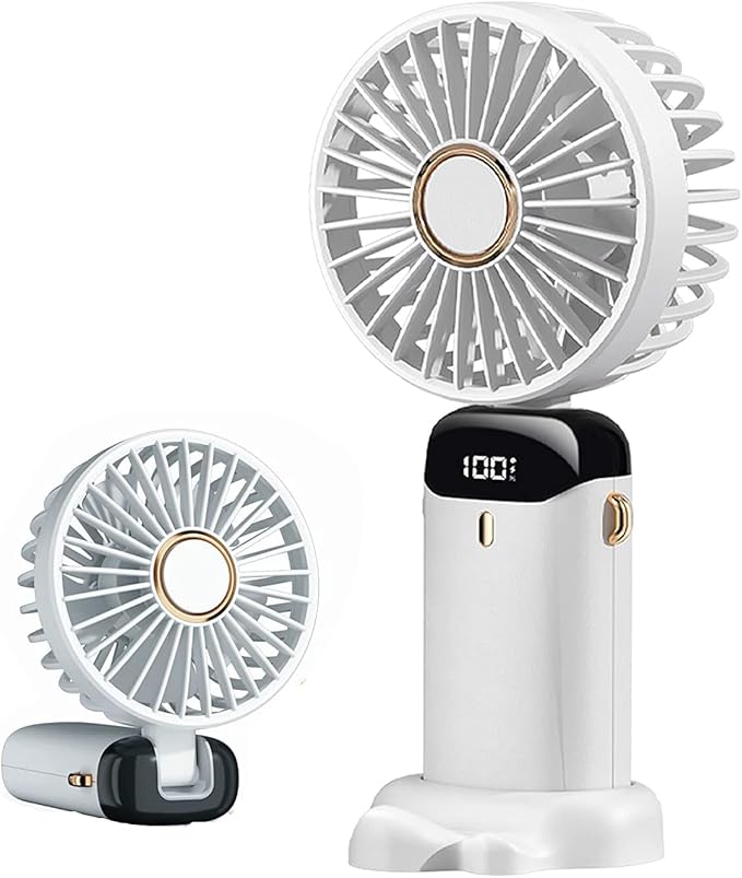 Amazon.com: Handheld Fan, USB Rechargeable Portable Fan, Hand Held Fans ...