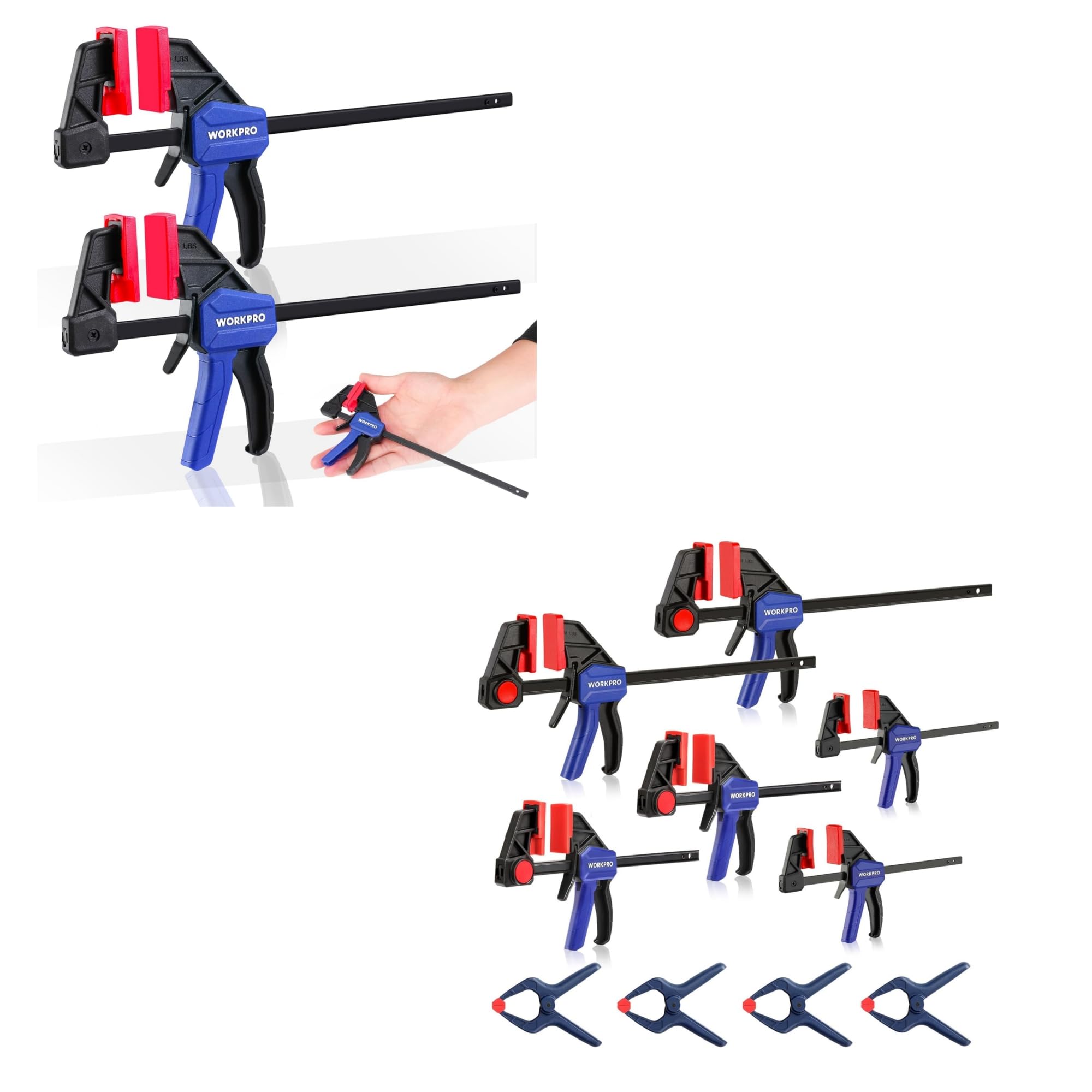 WORKPRO 2 Pack 6" Mini Bar Clamp Set and 10-Pack Bar Clamp Set - Amazon.com