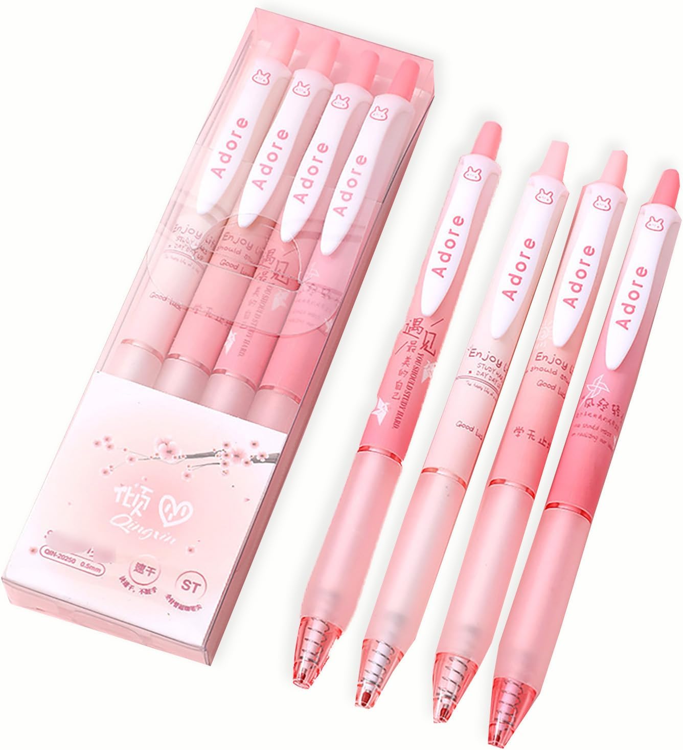 Amazon.com: SHIDESHIN 4PCS Aesthetic Cute Pink Gel Ink Pens for Girls ...