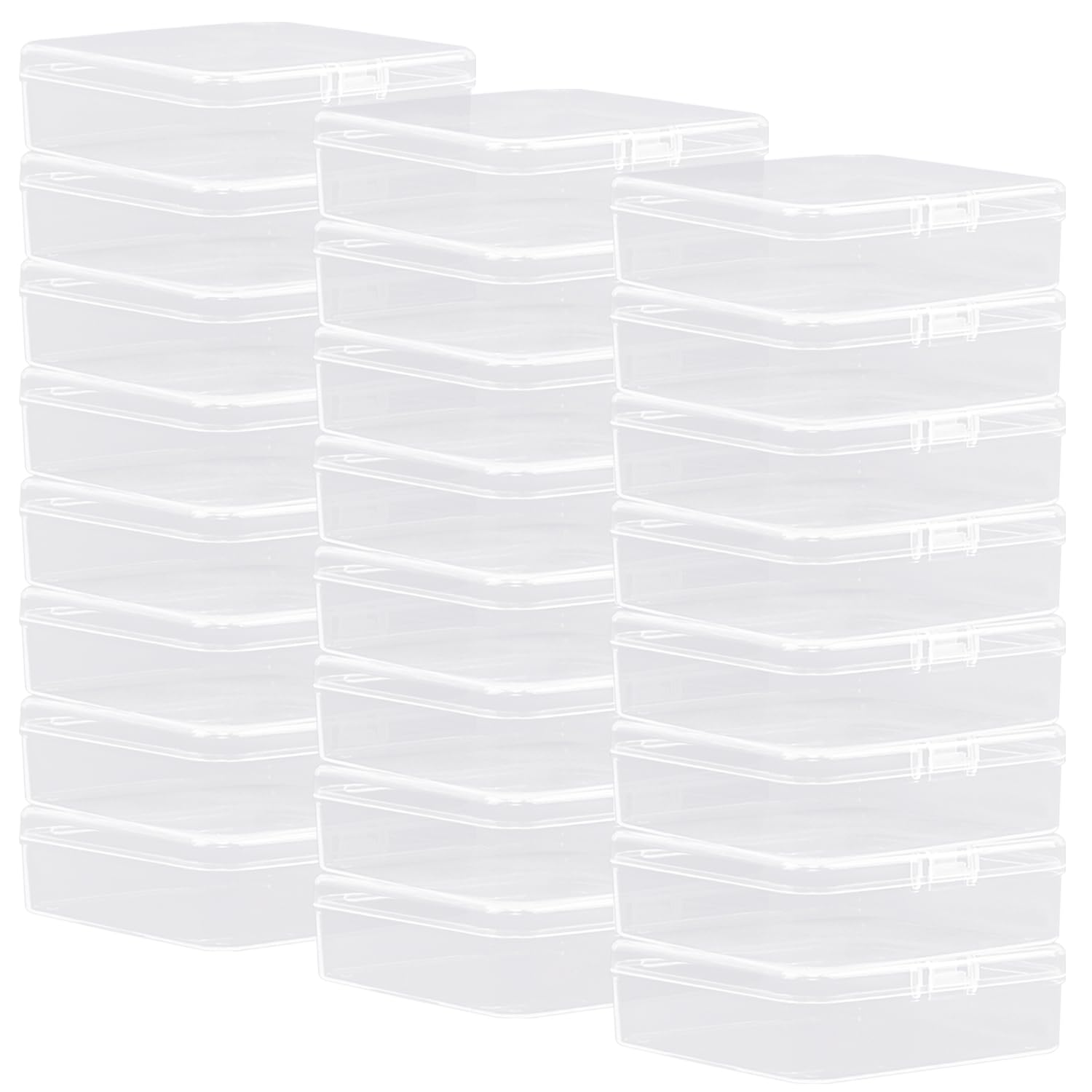 Amazon.com: Rocutus 24 Pack Small Clear Plastic Storage Containers with ...