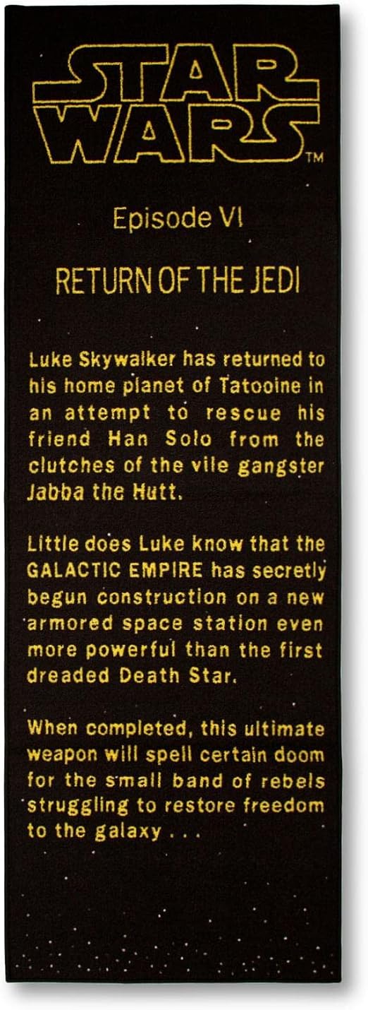 Amazon.com: Star Wars: Return of the Jedi Title Crawl Printed Area Rug ...