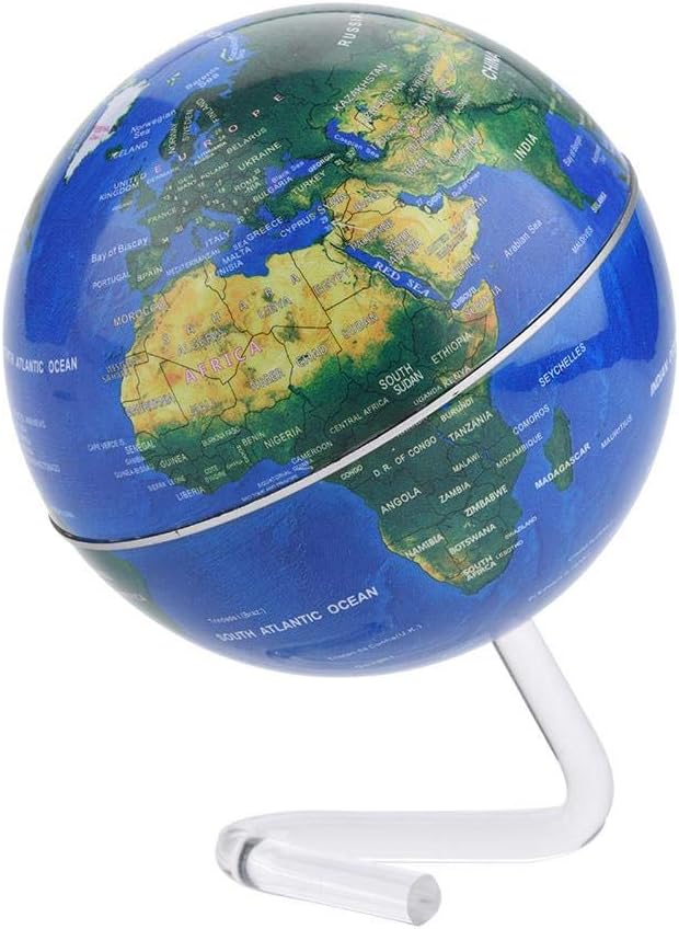 MAGT World Globe, Desktop Rotating World Globe Rounded Smooth Earth ...