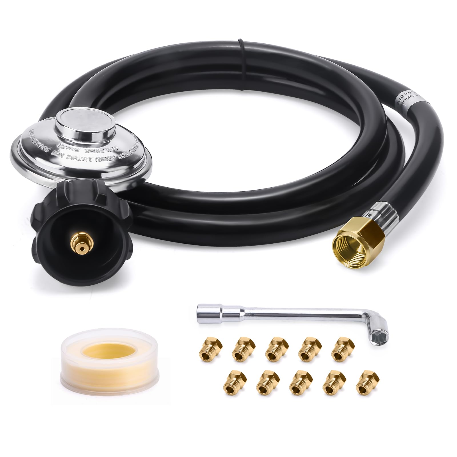 Buy 5 Ft Propane Regulator with Hose,Propane Hose Adapter for Weber ...