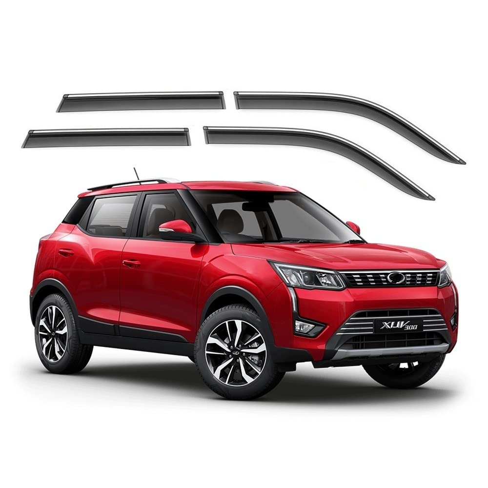 ModifyStyle Unbreakable Chrome line Door Visor/Wind Deflector/Rain ...