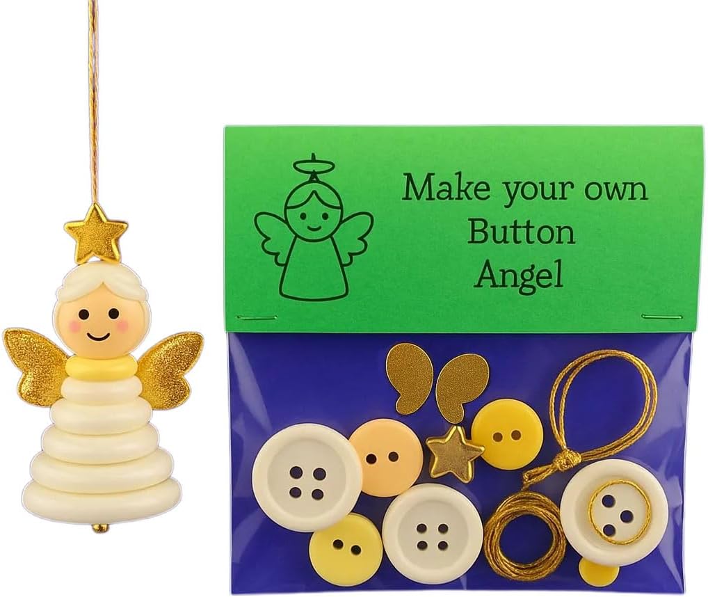 Amazon.com: DIY Christmas Button Ornament Craft Kit – Make Your Own ...