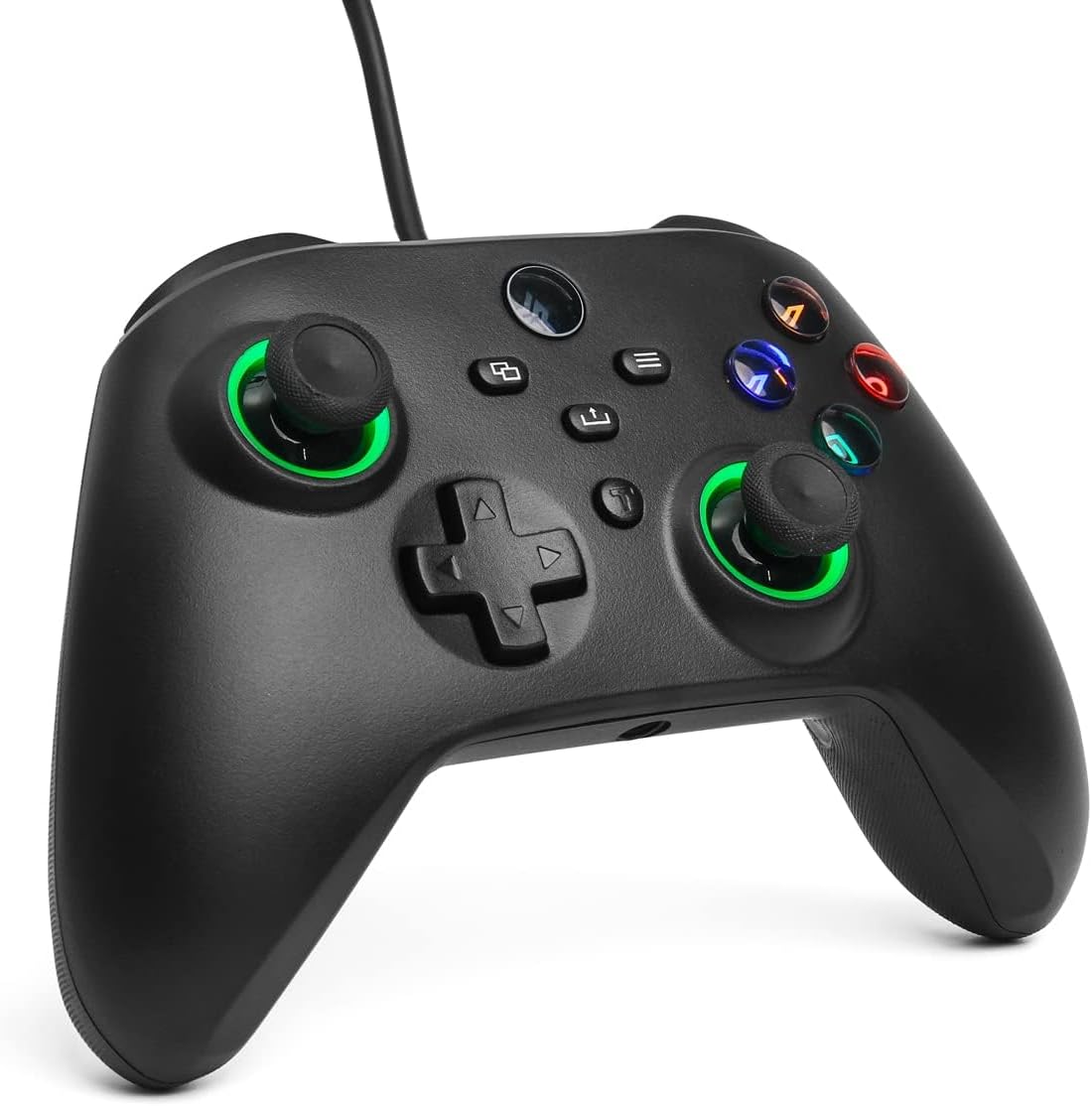 Controle Led Joystick Com Fio Video Game Analógico Vibratório USB Pc ...
