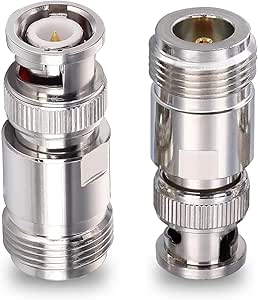 Amazon.co.jp: BNC Male to N Female Coax Adapter TUOLNK N Type Female Jack to BNC Male Plug RF ...