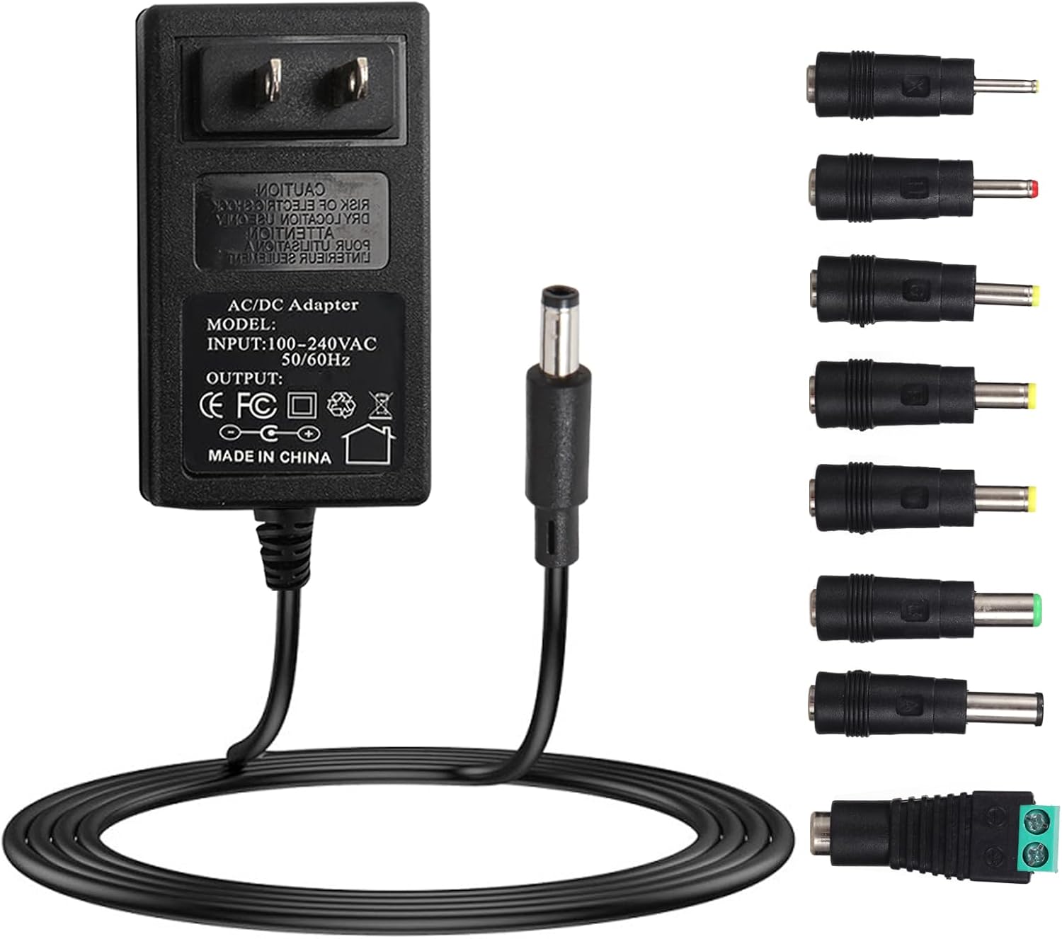 Amazon.com: 19V 2A Power Supply AC DC Adapter with 8 Interchangeable ...
