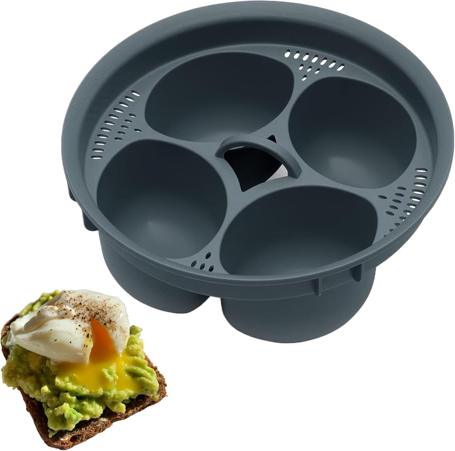 Amazon.com: IULAVP Nonstick Microwave Egg Poacher Insert: 4 in 1 ...