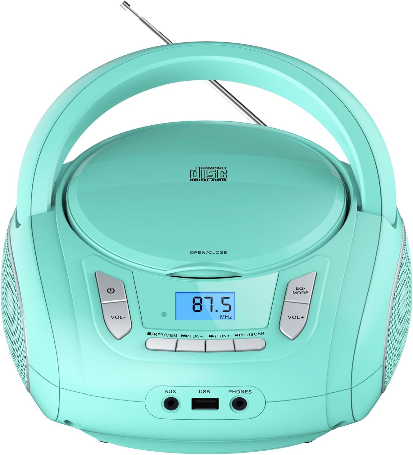 Amazon.com: Portable CD Player Boombox with Bluetooth,FM Radio,USB MP3 ...