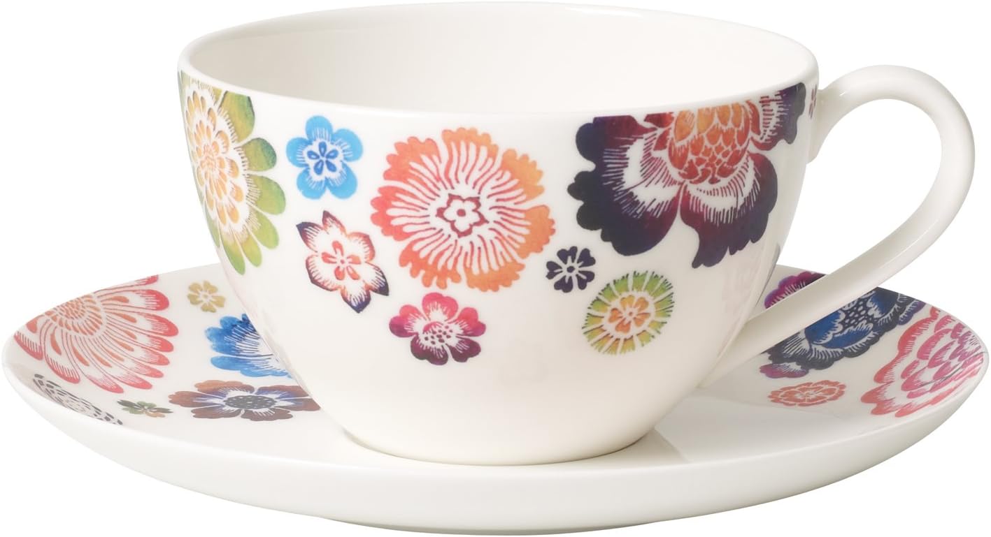 Villeroy & Boch Frühstückstasse mit Untere Anmut Bloom, Porzellan, weiß ...