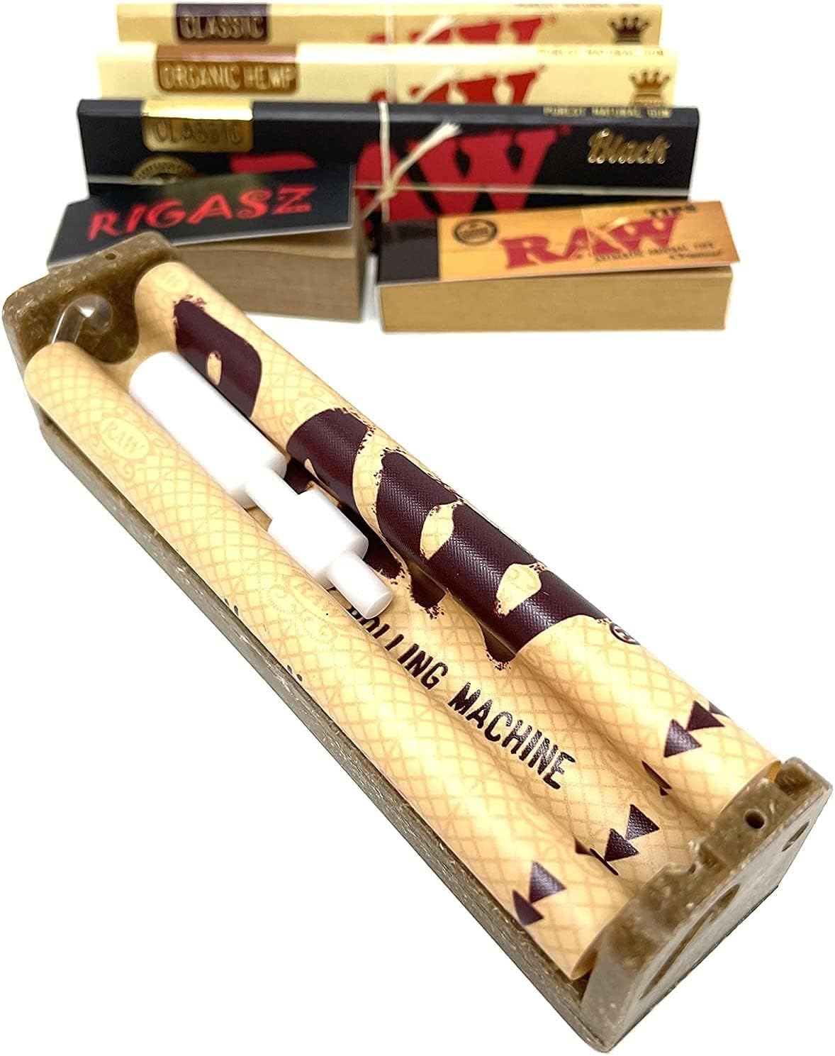 Reds Roach RAW Cone Roller 110mm with Rolling Papers and Tips : Amazon ...