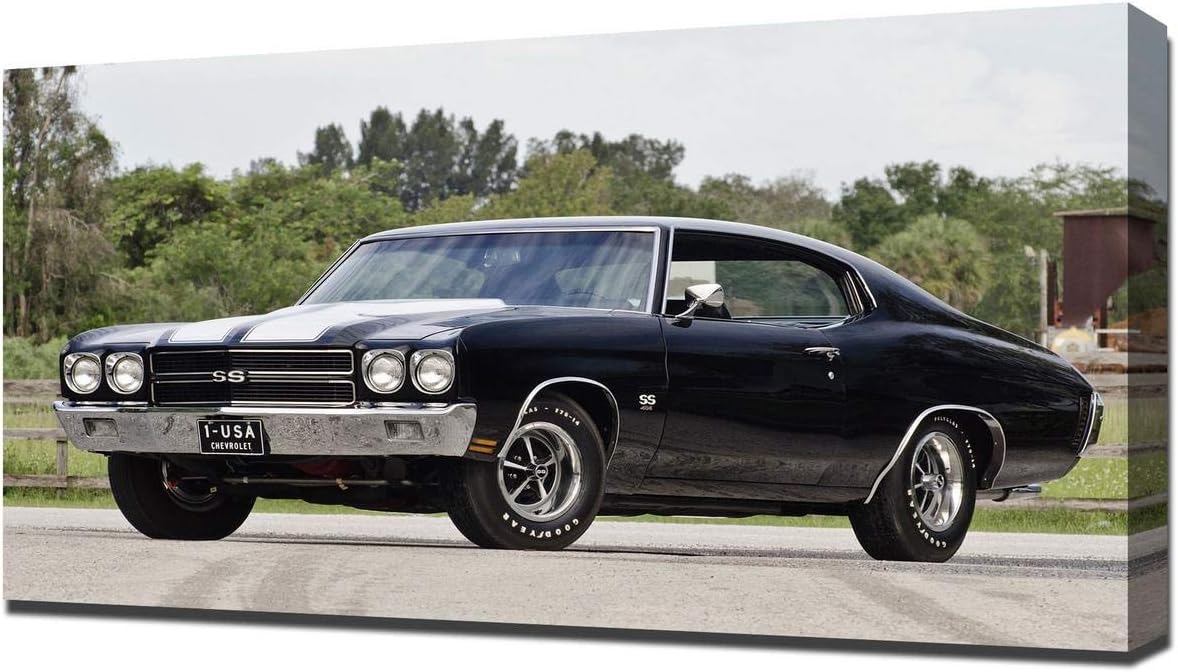 Amazon.com: Compatible With Chevelle SS Coupe V4 Canvas Art Print Wall ...