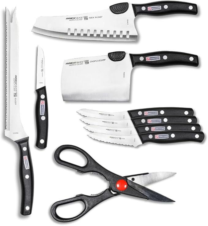Amazon.com: Miracle Blade World Class 9-Piece Knife Set – Versatile ...
