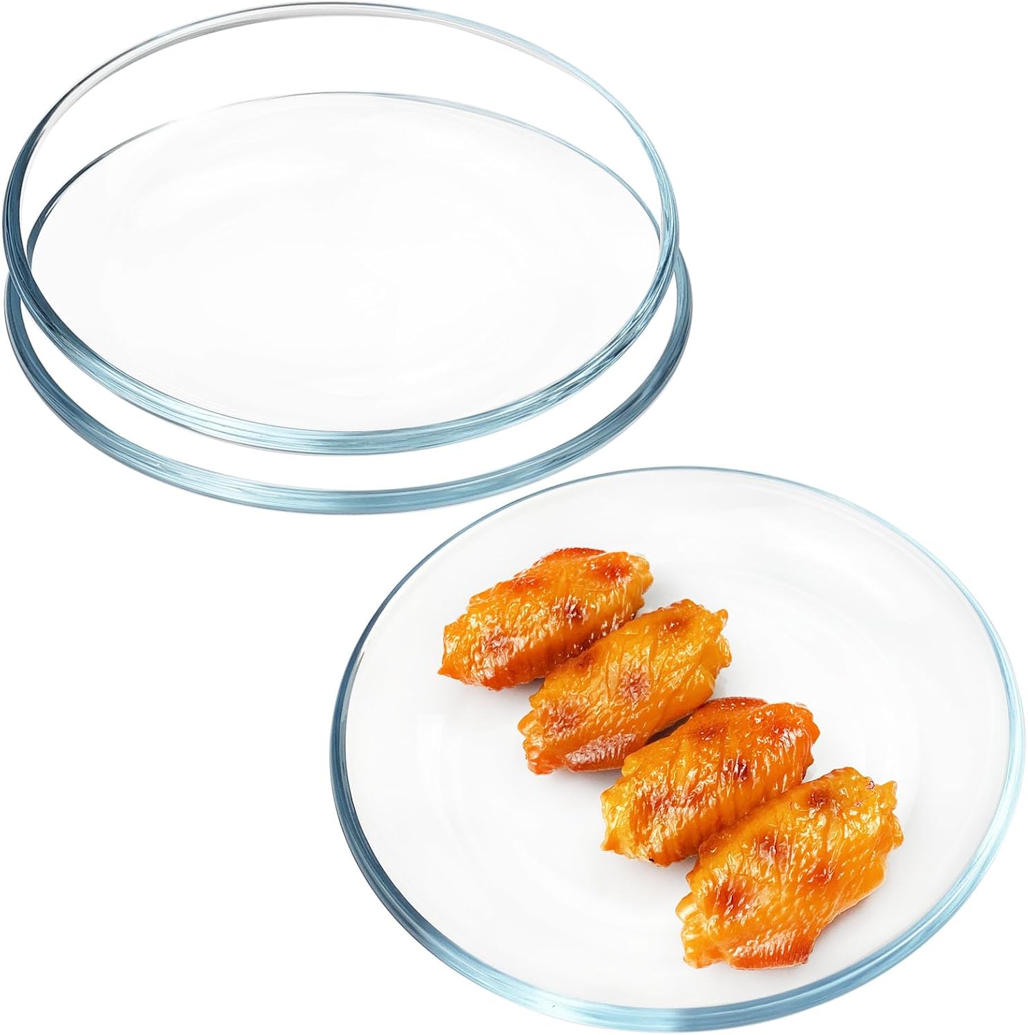 Amazon.com | LERIYUFS Glass Dinner Plates Set, Round Salad and Small ...