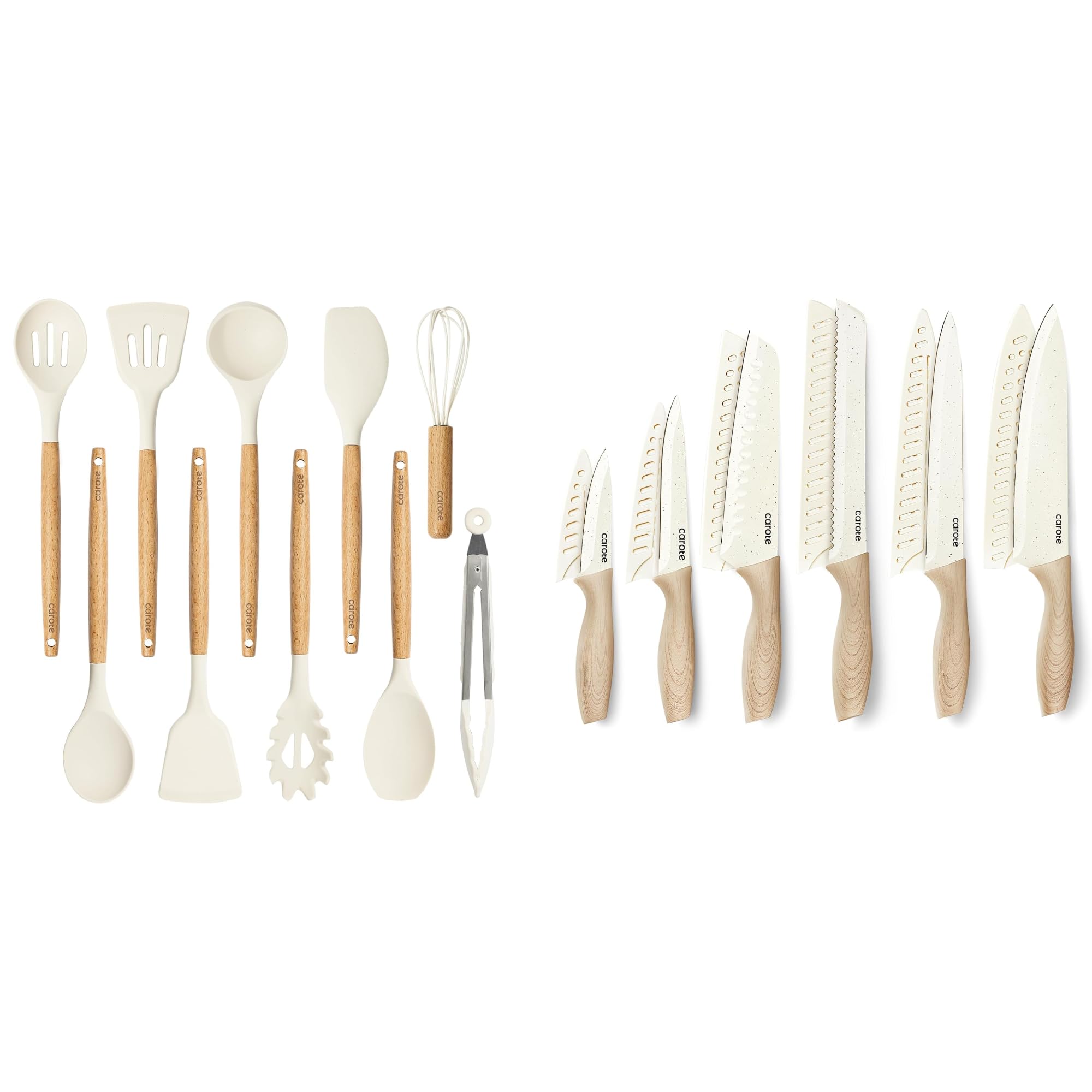 Amazon.com: CAROTE 22PCS Knife Set and Utensils Set : Home & Kitchen