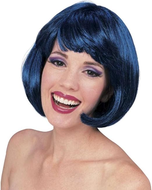 Amazon.com: Rubie's Super Model Wig, Blue, One Size : Clothing, Shoes ...