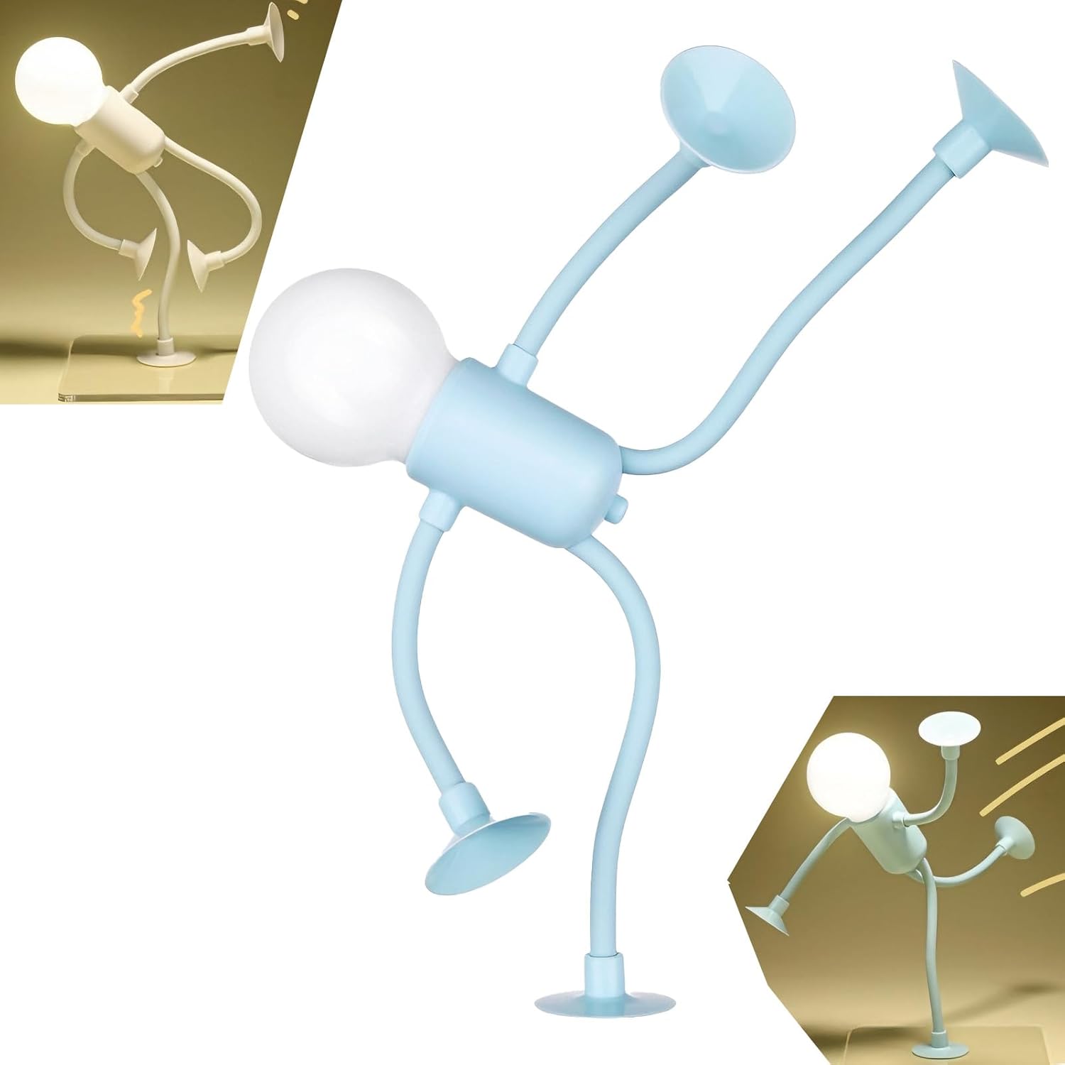Nichalous Changeable Shape Funny Sportsman Night Light, Suction Cup ...