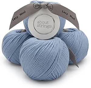 About Strings Lazy Wool - Merino Wool Blend No. 3 Light DK Yarn, 50g ...