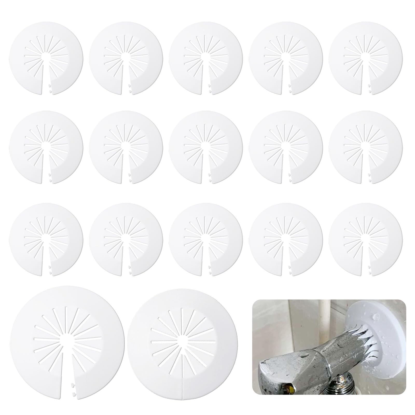 Amazon.com: 30Pcs Flange Pipe Cover, Escutcheon Plate Plumbing Cover ...