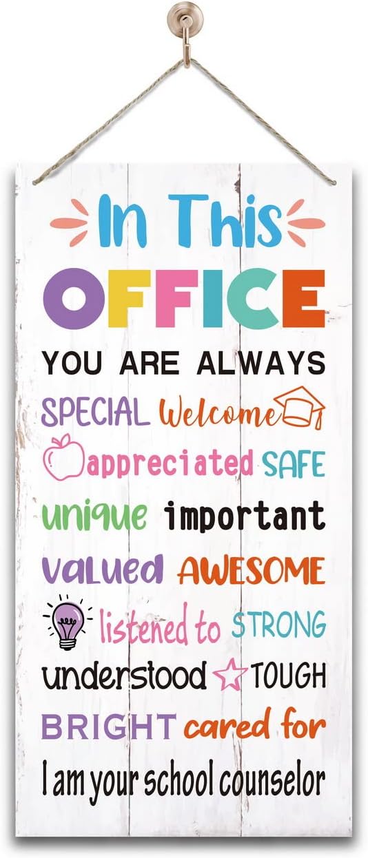 Amazon.com: Office Wood Decor Sign, Hanging Wood Sign Office Décor ...