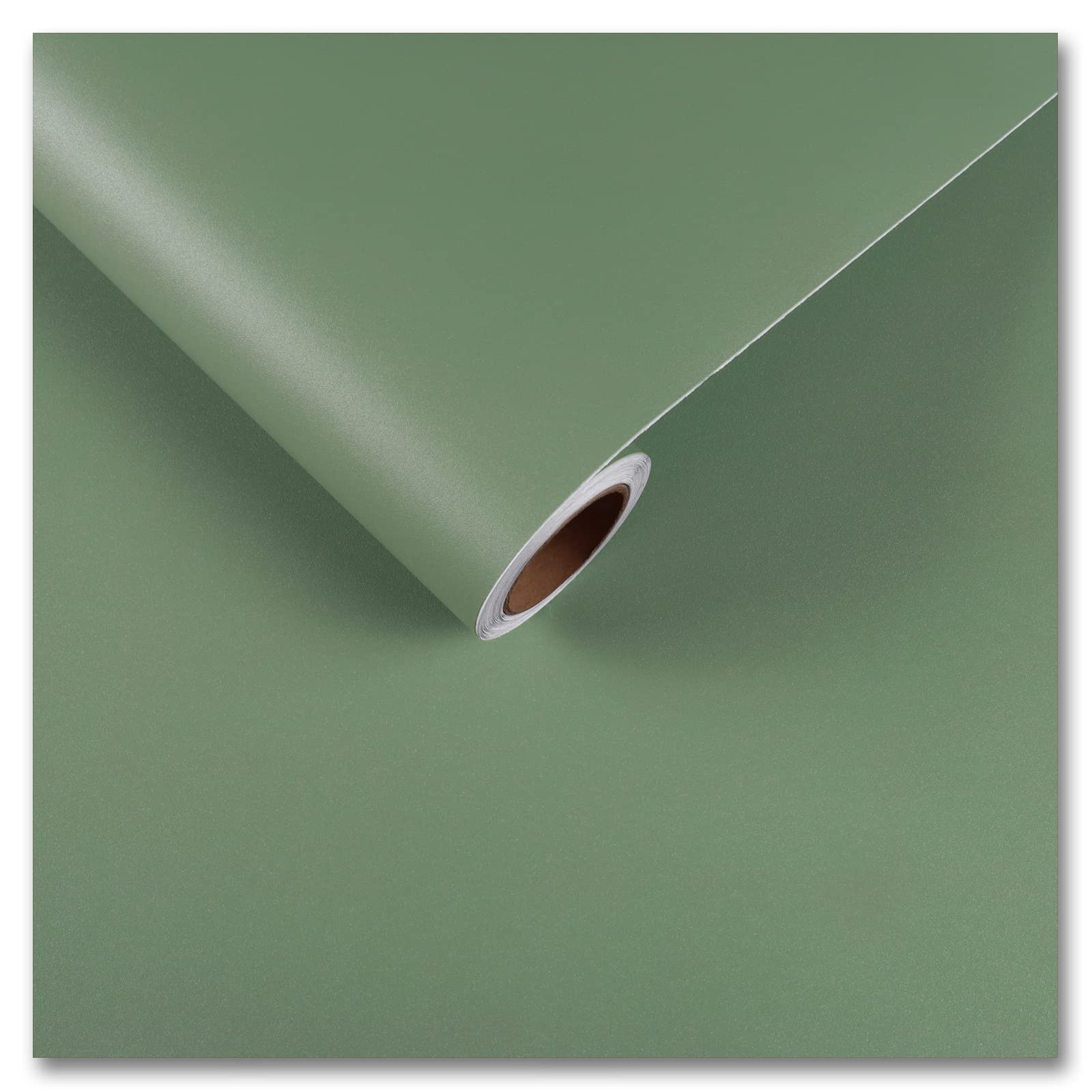 CRE8TIVE Thick Green Peel and Stick Wallpaper 24"x354" Large Size Green ...