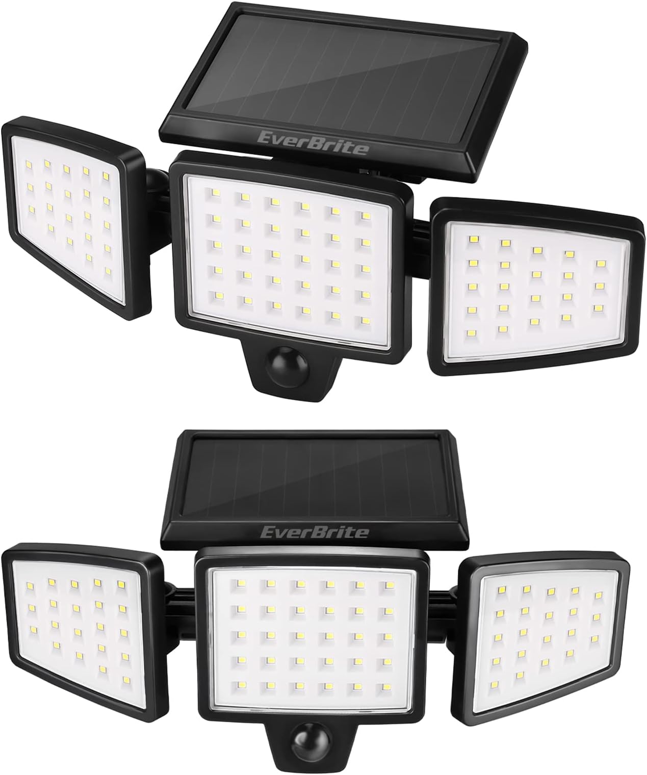 EverBrite Solar Sensor Lights Outdoor, 72 LED 1000LM Solar Motion ...
